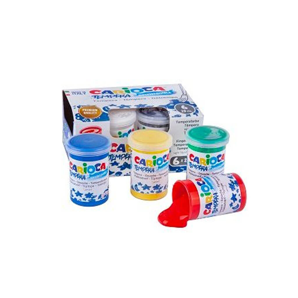 Guašas Tempera CARIOCA, 25ml x 6 – Parduotuvė „Plunksna“